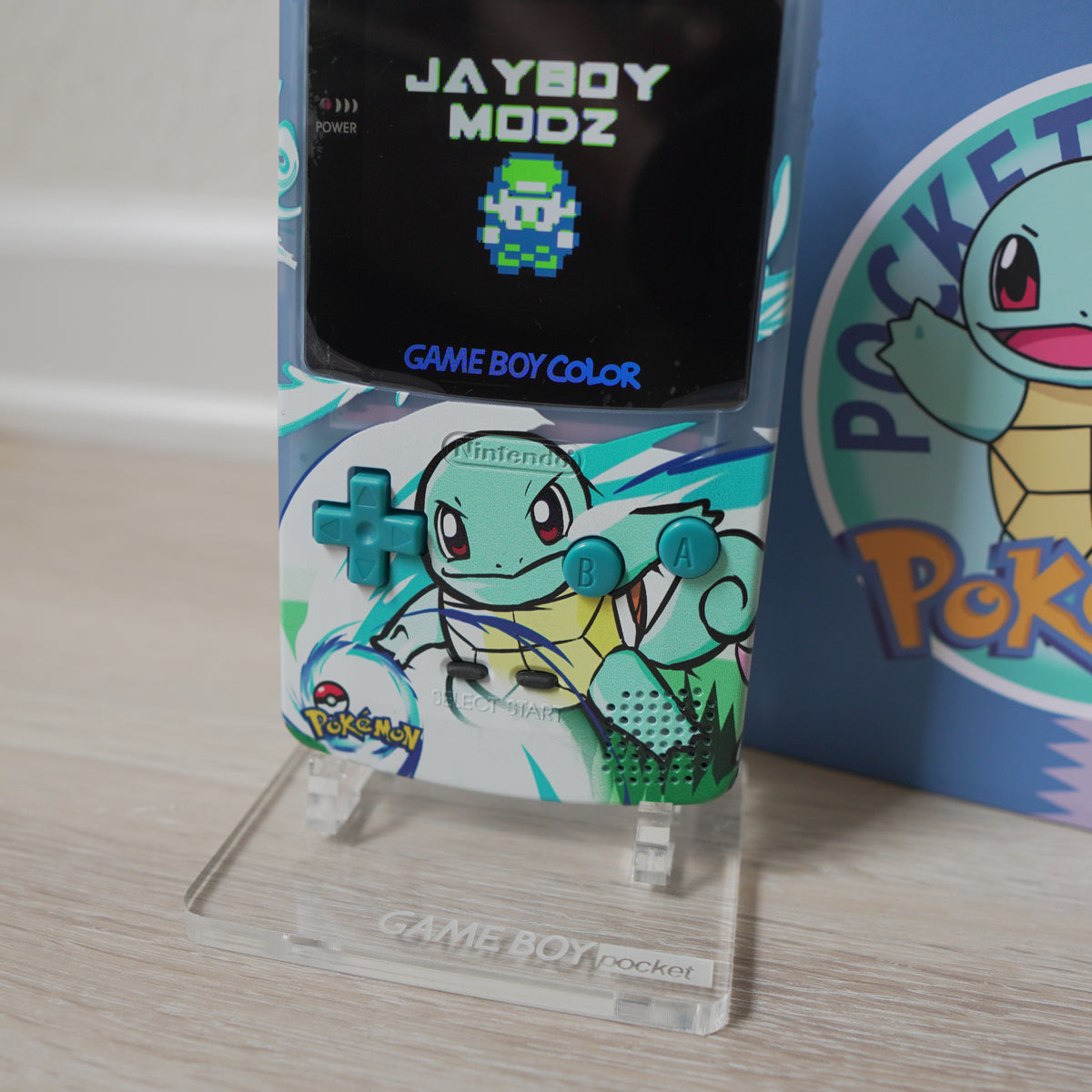 NEW SQUIRTLE Themed GBC with Q5 Light up Logo IPS Screen Mod w/Box! – JAYBOYMODZ