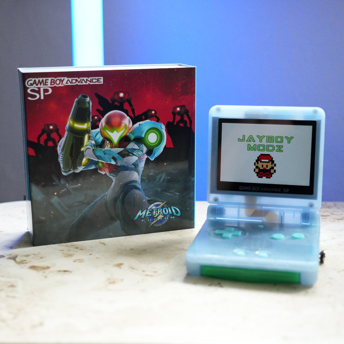 NEW METROID Themed GBA SP IPS Screen Mod w/Box! – JAYBOYMODZ