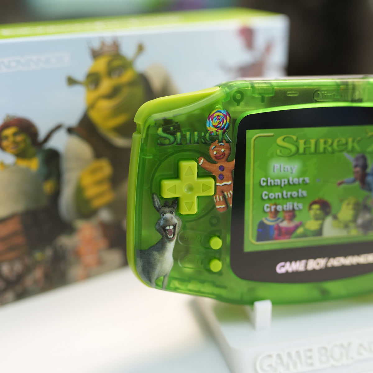 NEW SHREK Themed GBA IPS Screen Mod w/Box! – JAYBOYMODZ