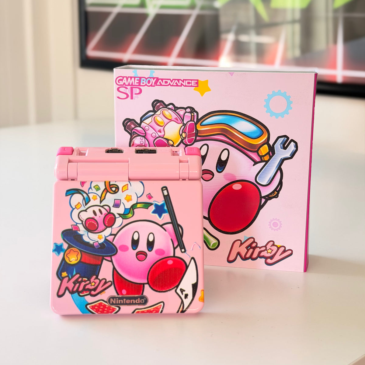 NEW KIRBY Themed GBA SP IPS Screen Mod w/Box! – JAYBOYMODZ