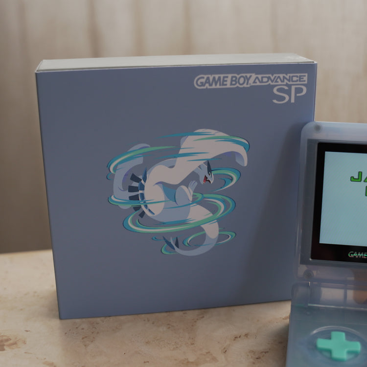 NEW LUGIA Themed GBA SP IPS Screen Mod w/Box! – JAYBOYMODZ