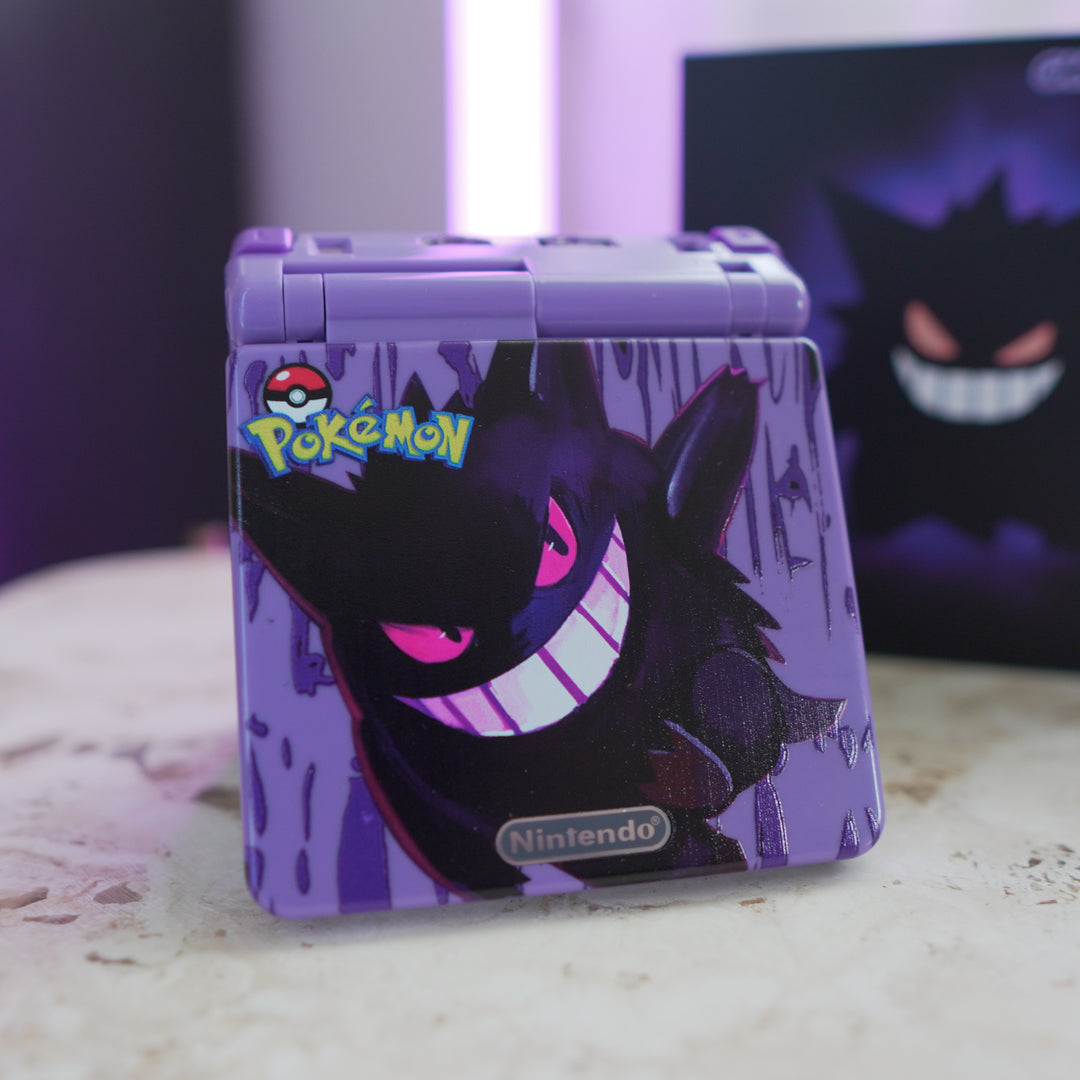 NEW GENGAR Themed GBA SP IPS Screen Mod w/Box! – JAYBOYMODZ