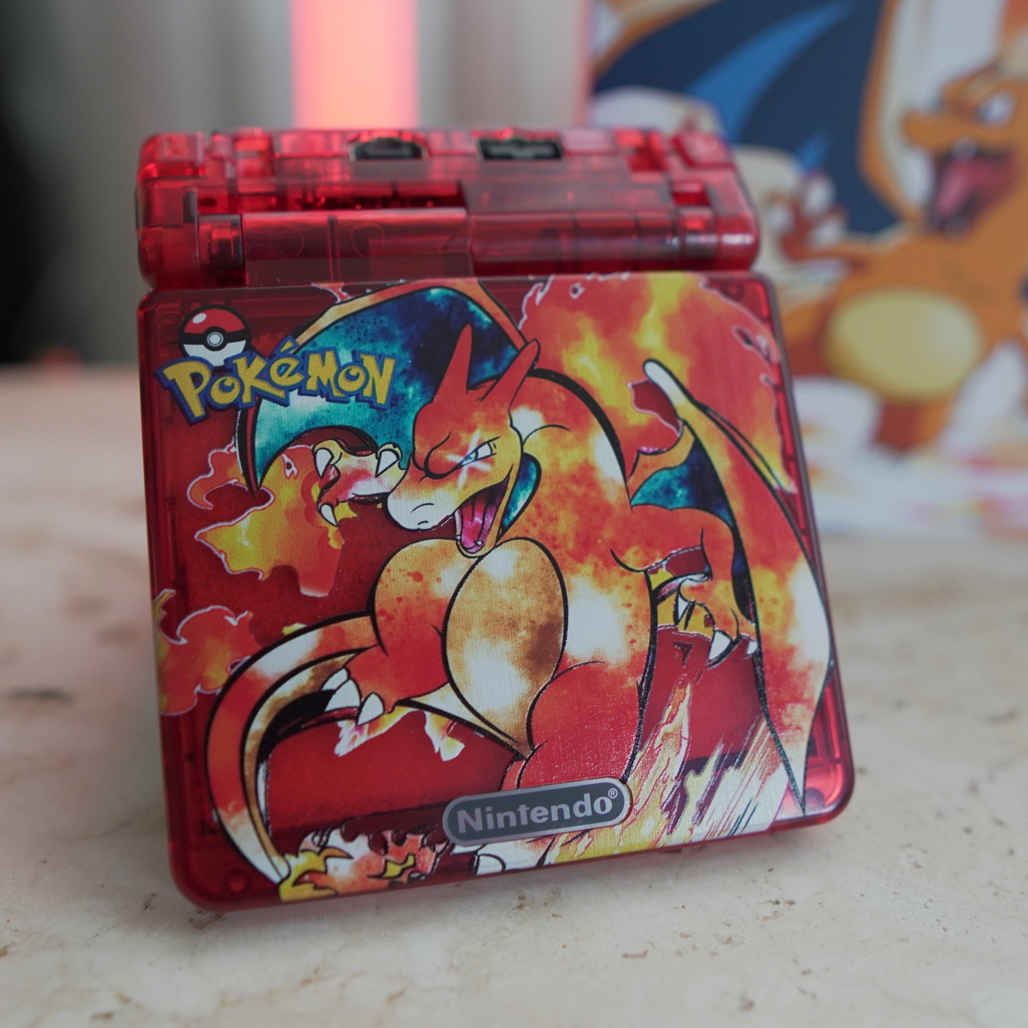 NEW CHARIZARD Themed GBA SP IPS Screen Mod w/Box! – JAYBOYMODZ