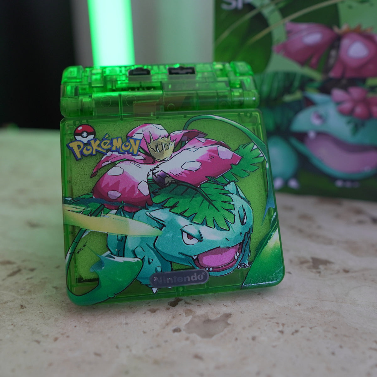 NEW VENUSAUR Themed GBA SP IPS Screen Mod w/Box! – JAYBOYMODZ